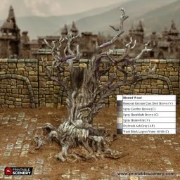 Blasted Tree - Printable Scenery