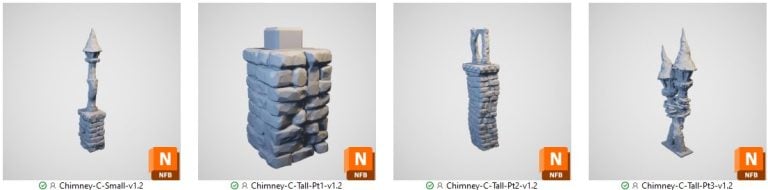 Chimney Options - Printable Scenery