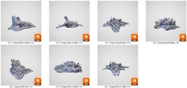Corpse Piles - Printable Scenery