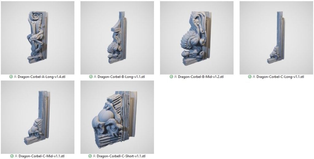 Corbel Expansion Pack - Printable Scenery