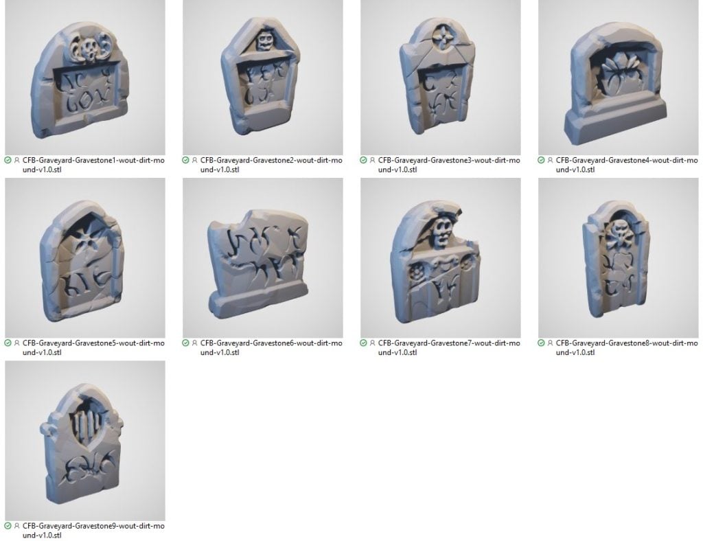 OpenLOCK Graveyard - Printable Scenery