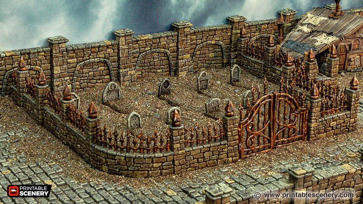 OpenLOCK Graveyard - Printable Scenery