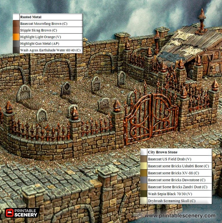OpenLOCK Graveyard - Printable Scenery
