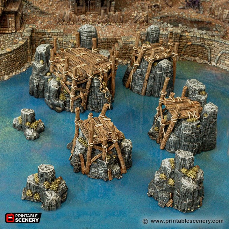 Ramshackle Rocks - Printable Scenery