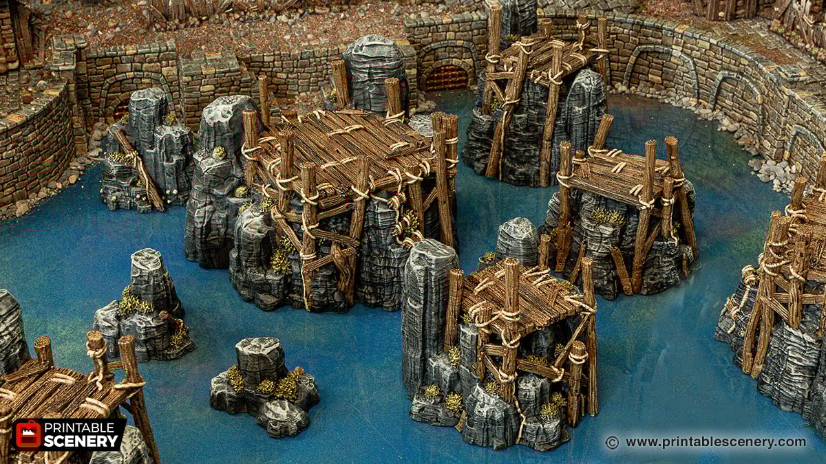 Ramshackle Rocks - Printable Scenery