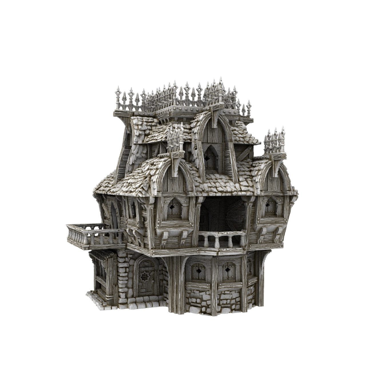 Swap levels on your Cities of Ramshackle Buildings - Printable Scenery