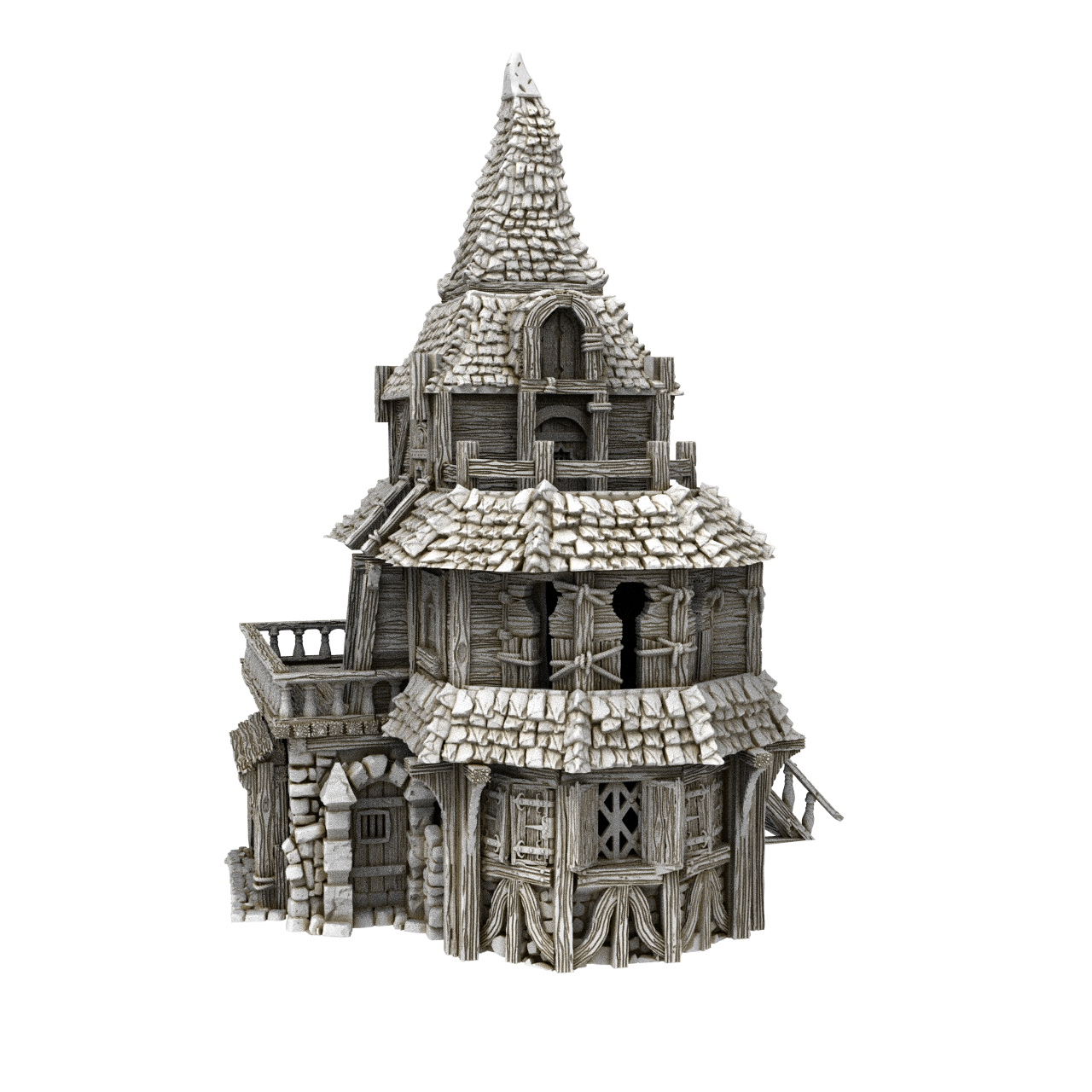 Swap levels on your Cities of Ramshackle Buildings - Printable Scenery