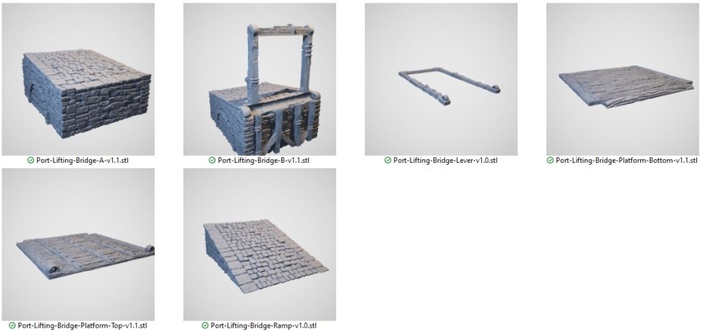 Port lifting Bridge - Printable Scenery