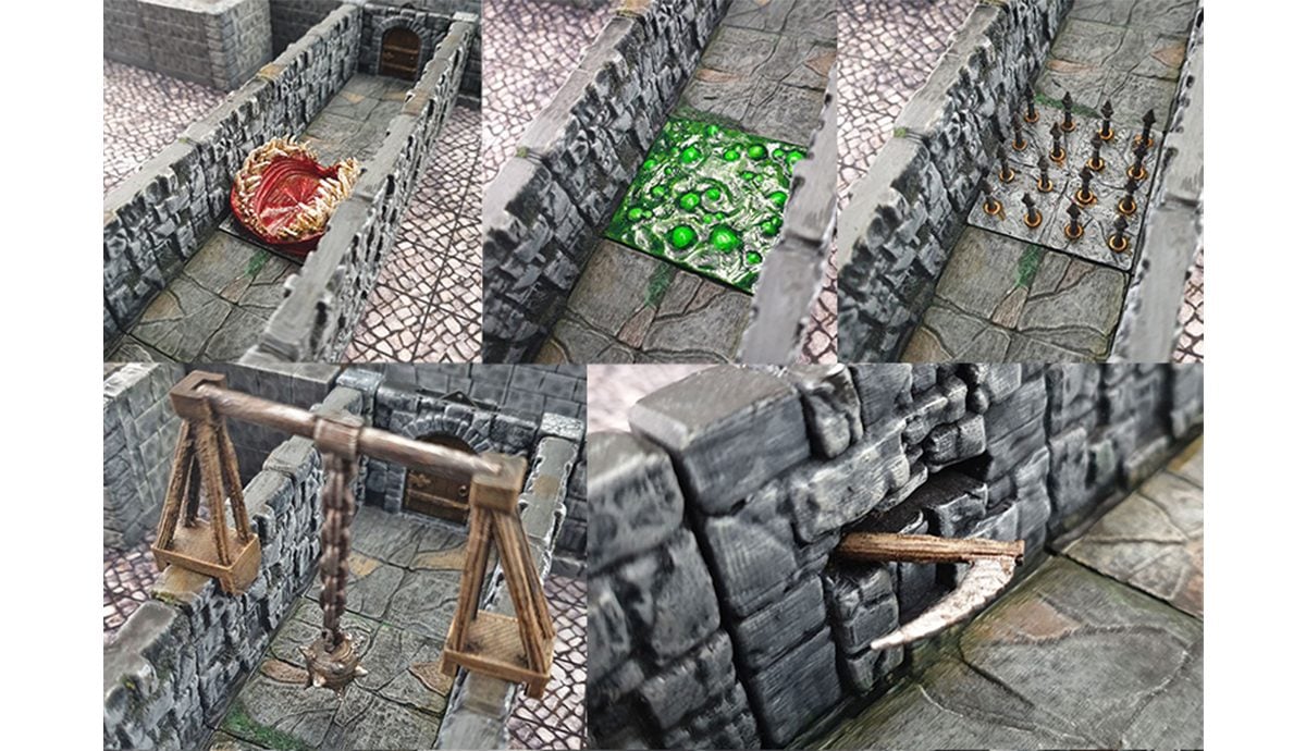 Traps and Gadgets STL Files - www.printablescenery.com