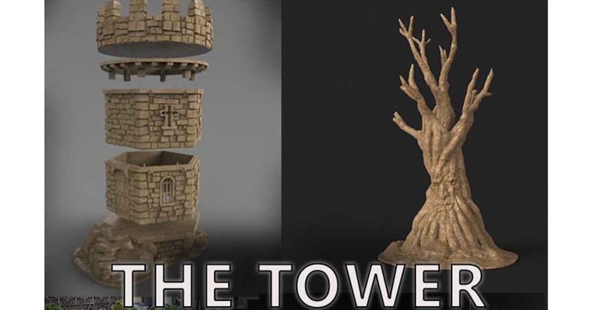 Tower STL Files - www.printablescenery.com