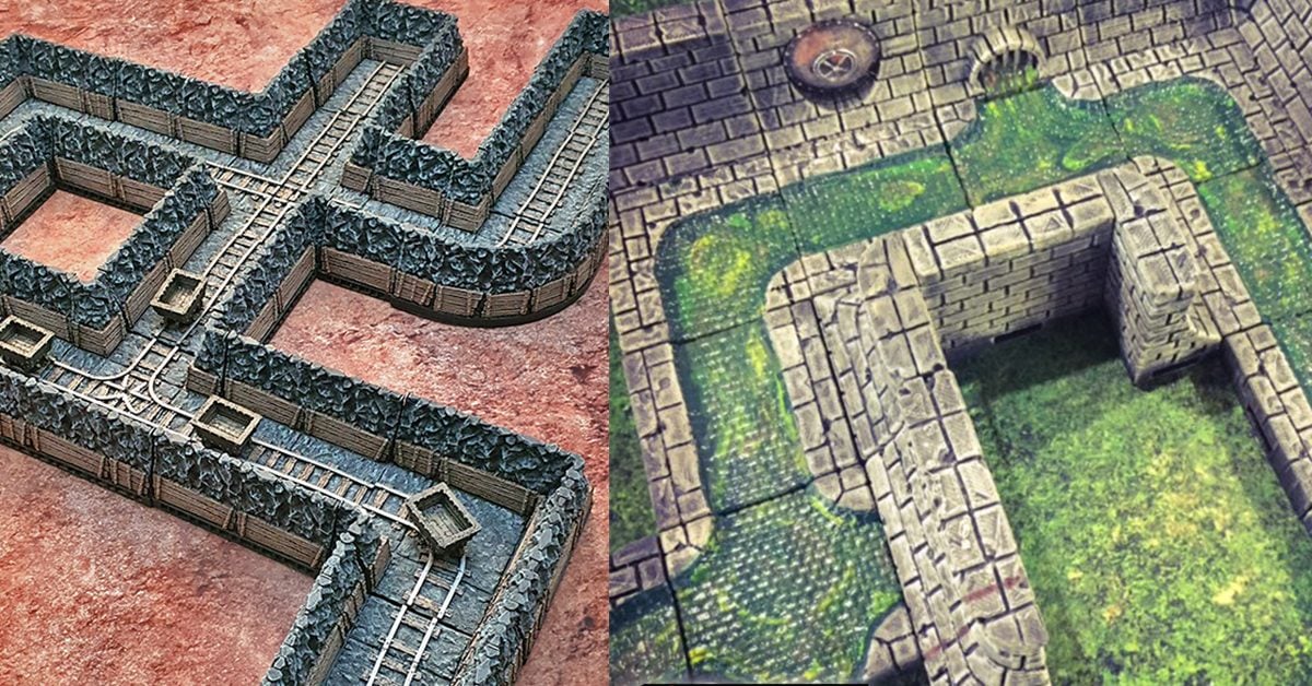 Sewers & Mines STL Files - www.printablescenery.com
