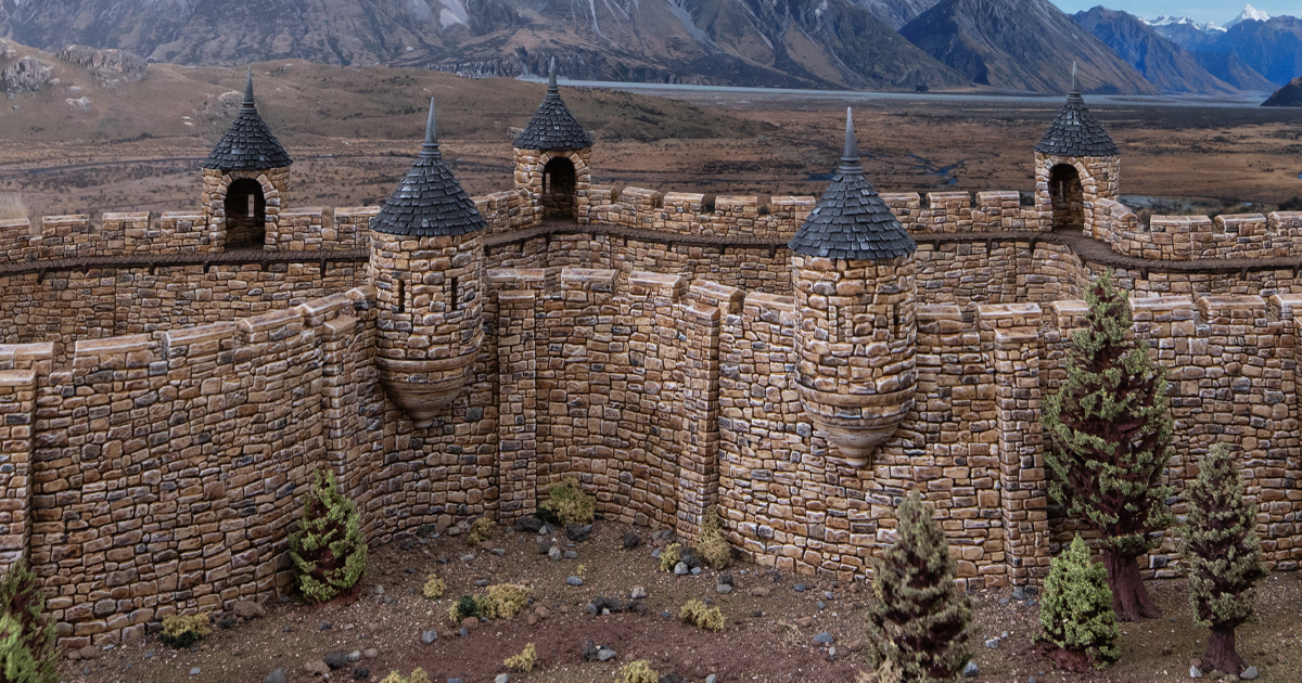 Wall Turrets - Printable Scenery