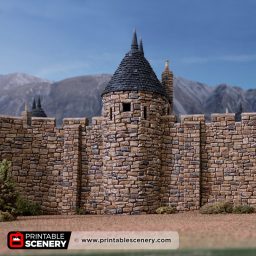 HEX Castle Oval Bastion - Printable Scenery