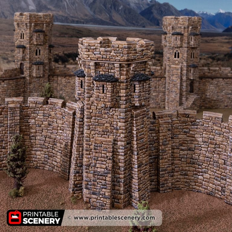 HEX Castle Keep Tower - Printable Scenery