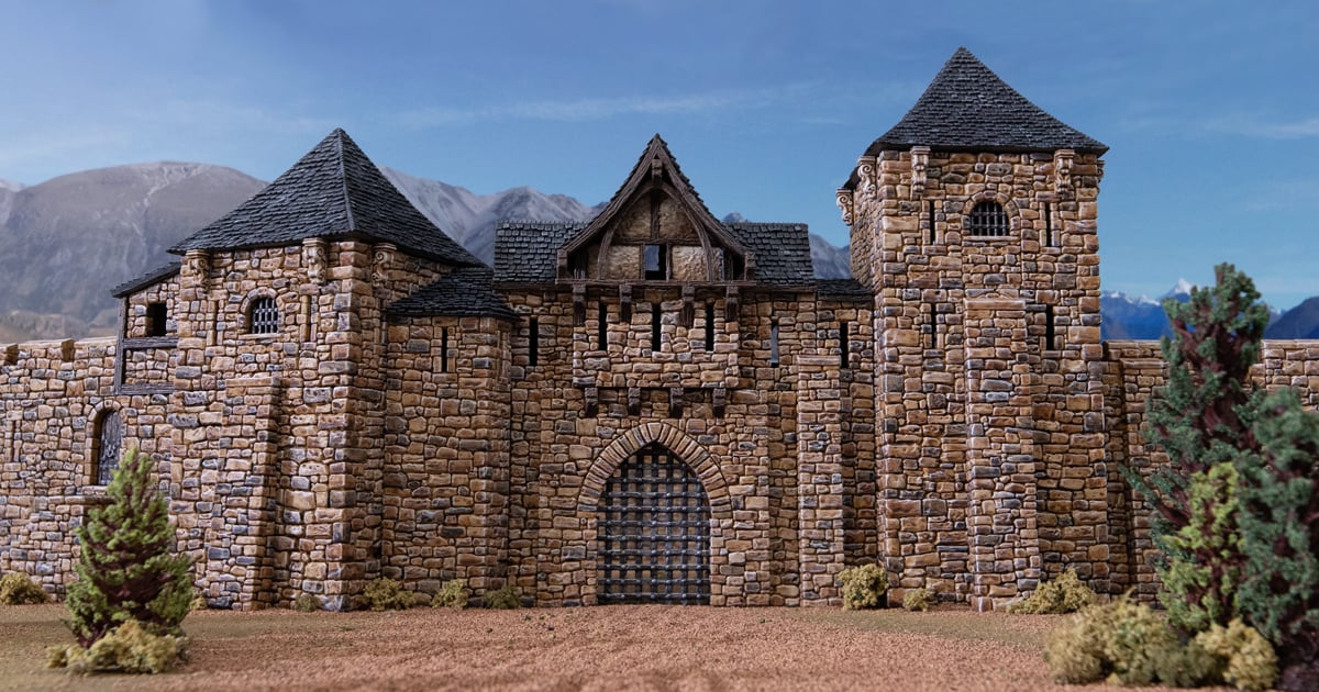 Hex Castle Gatehouse - Printable Scenery