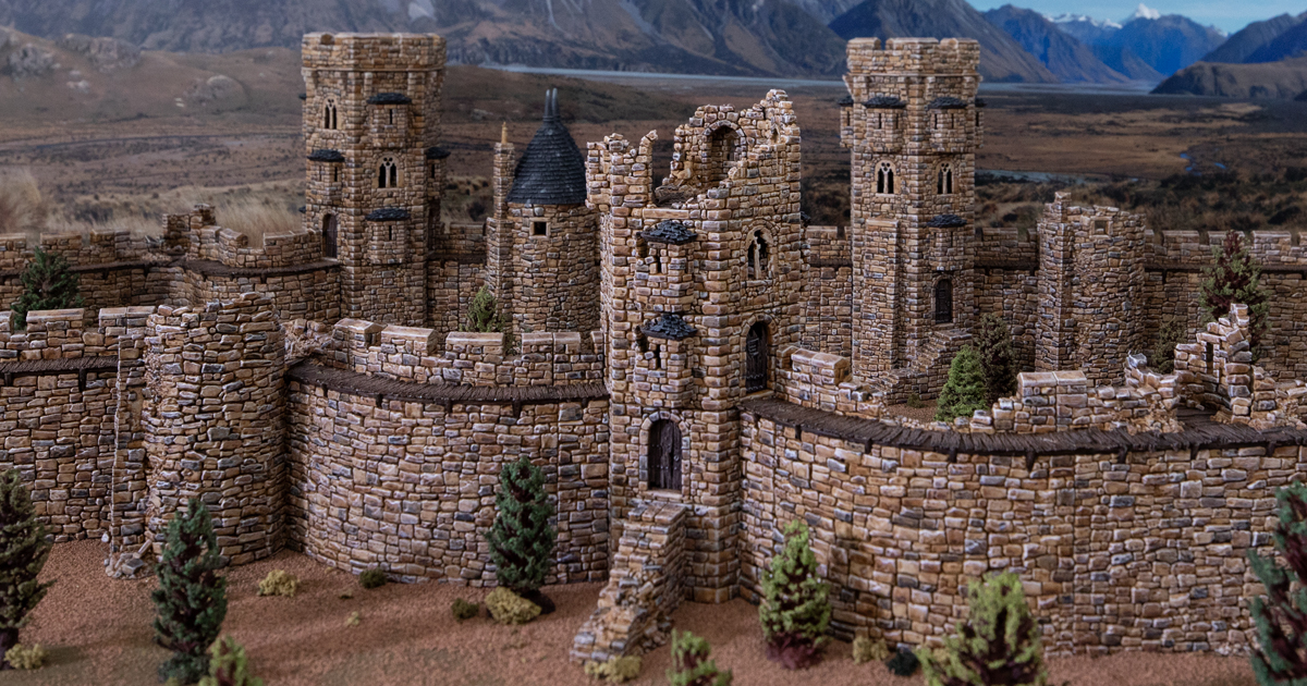 Castle Ruined Keep Tower - Printable Scenery