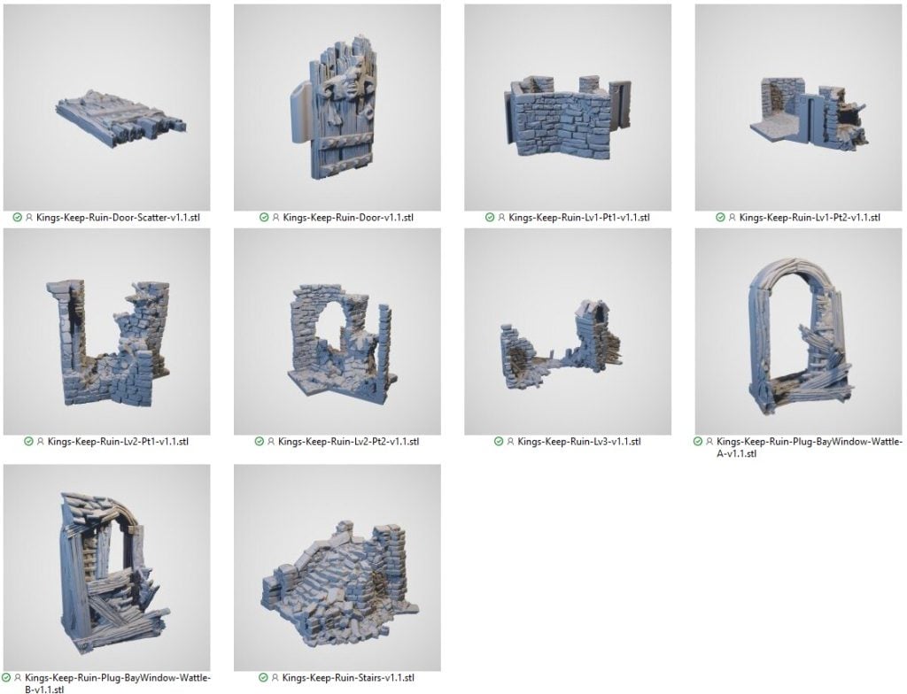 Ruined Kings Keep - Printable Scenery
