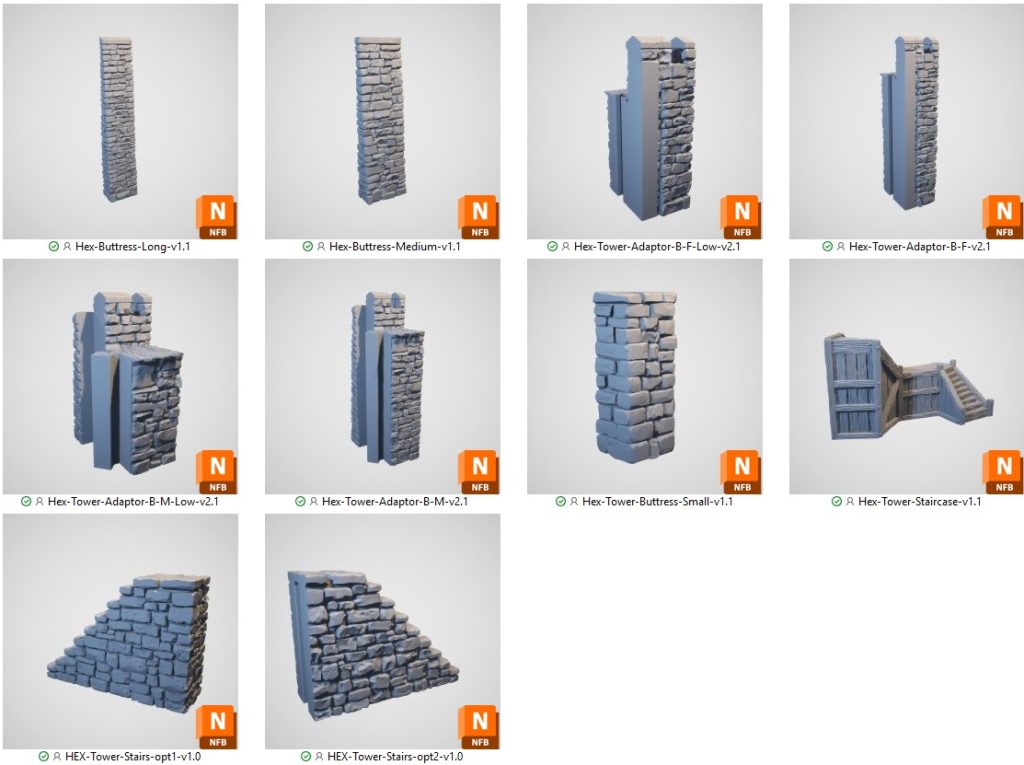HEX Castle Keep Tower - Printable Scenery