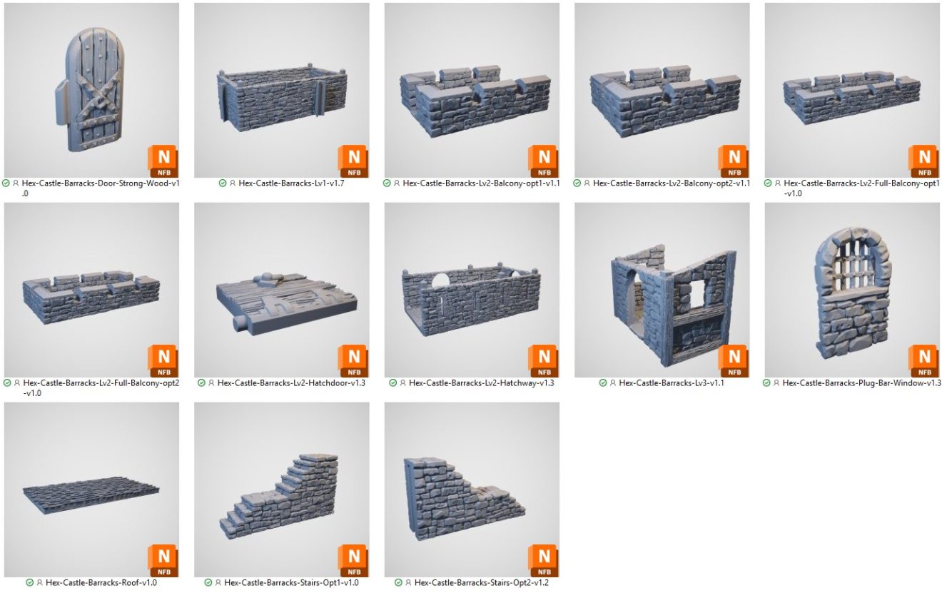 Castle Barracks - Printable Scenery