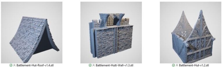 Battlement Hut - Printable Scenery