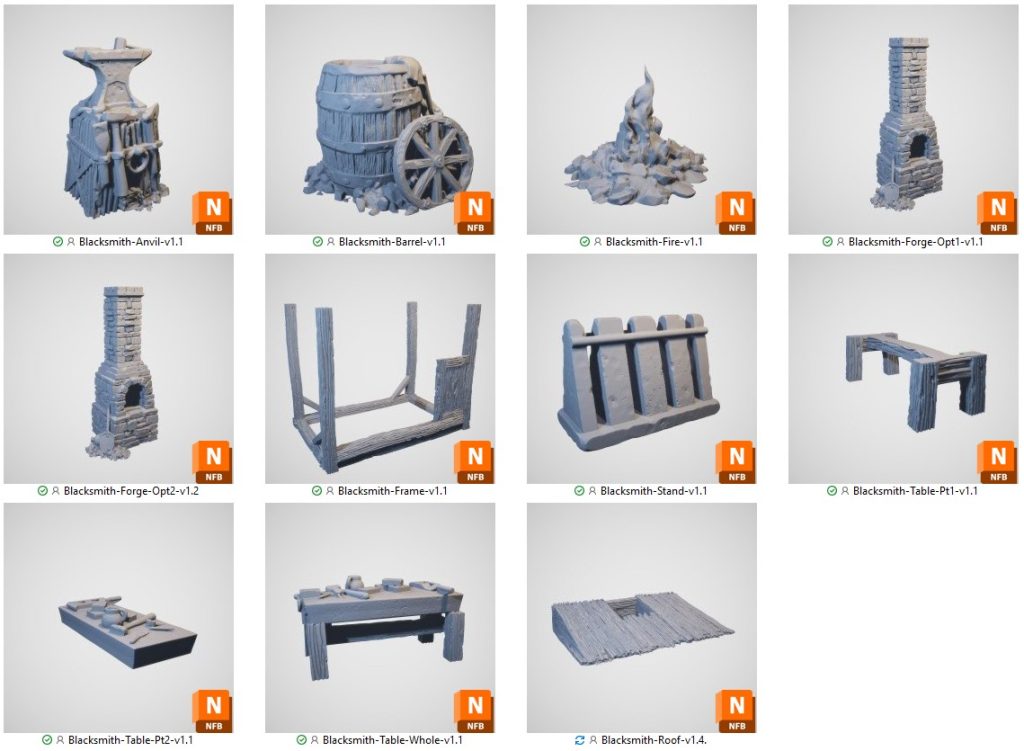 Castle Blacksmith - Printable Scenery