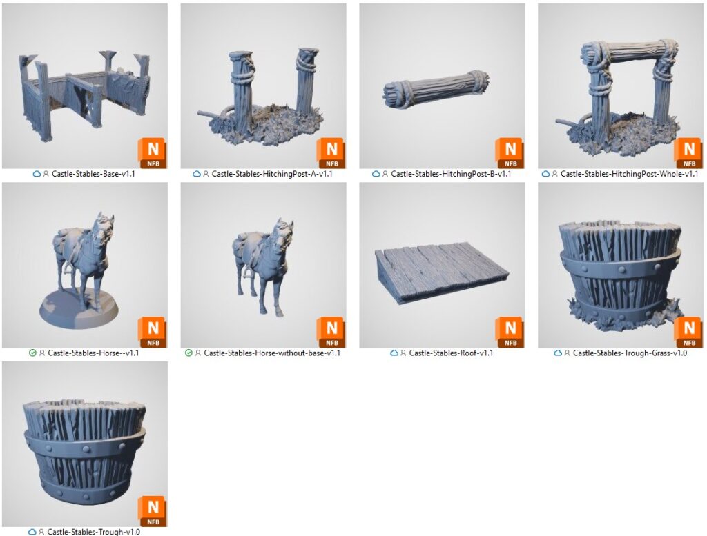 Castle Stables - Printable Scenery
