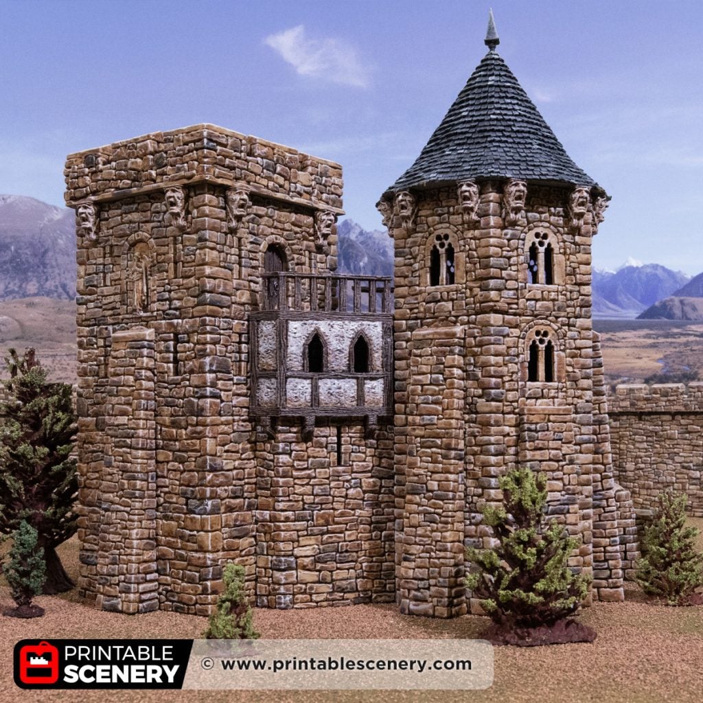 HEX Castle Queens Quarters - Printable Scenery