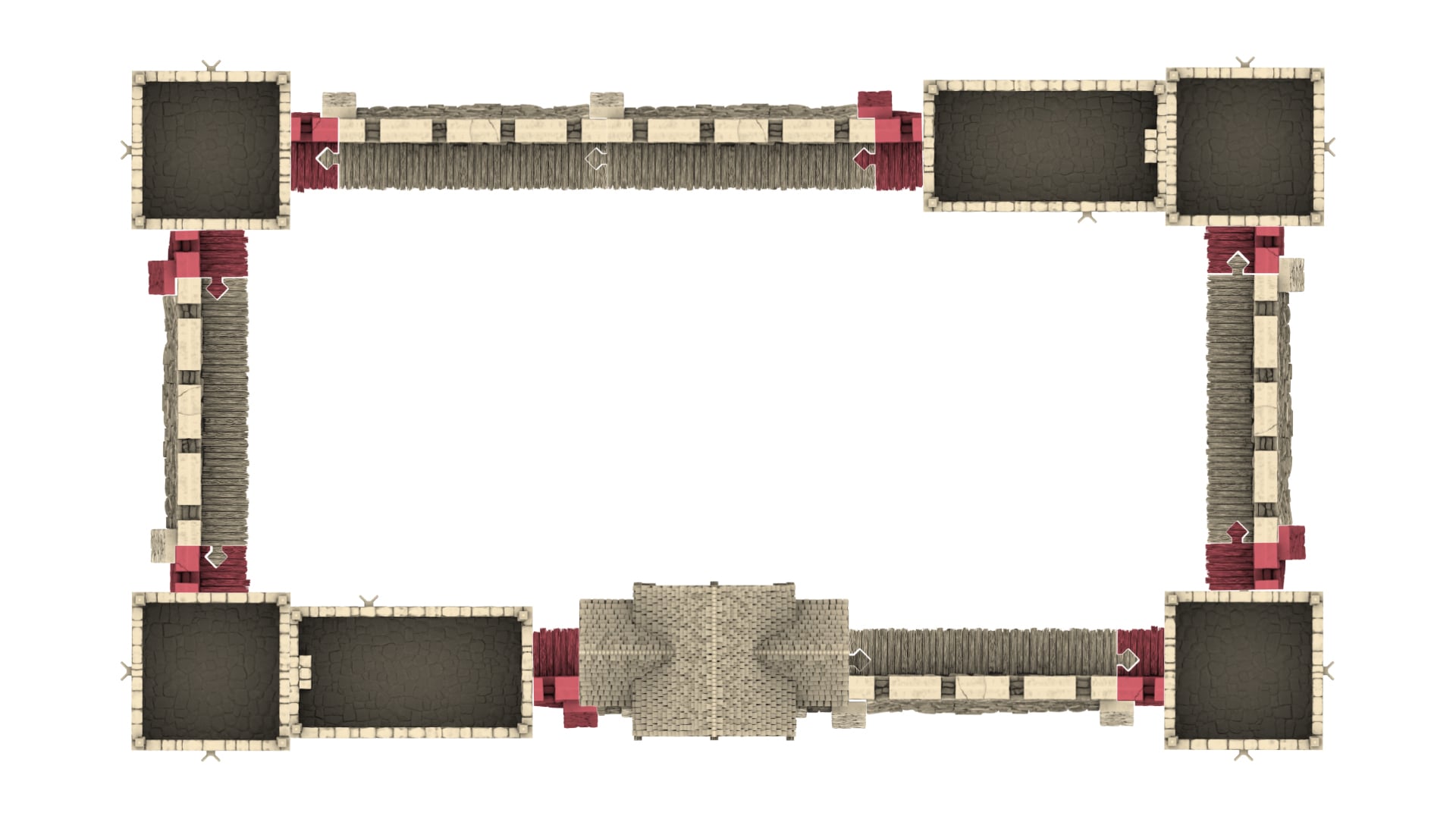 How to build a square castle - Printable Scenery