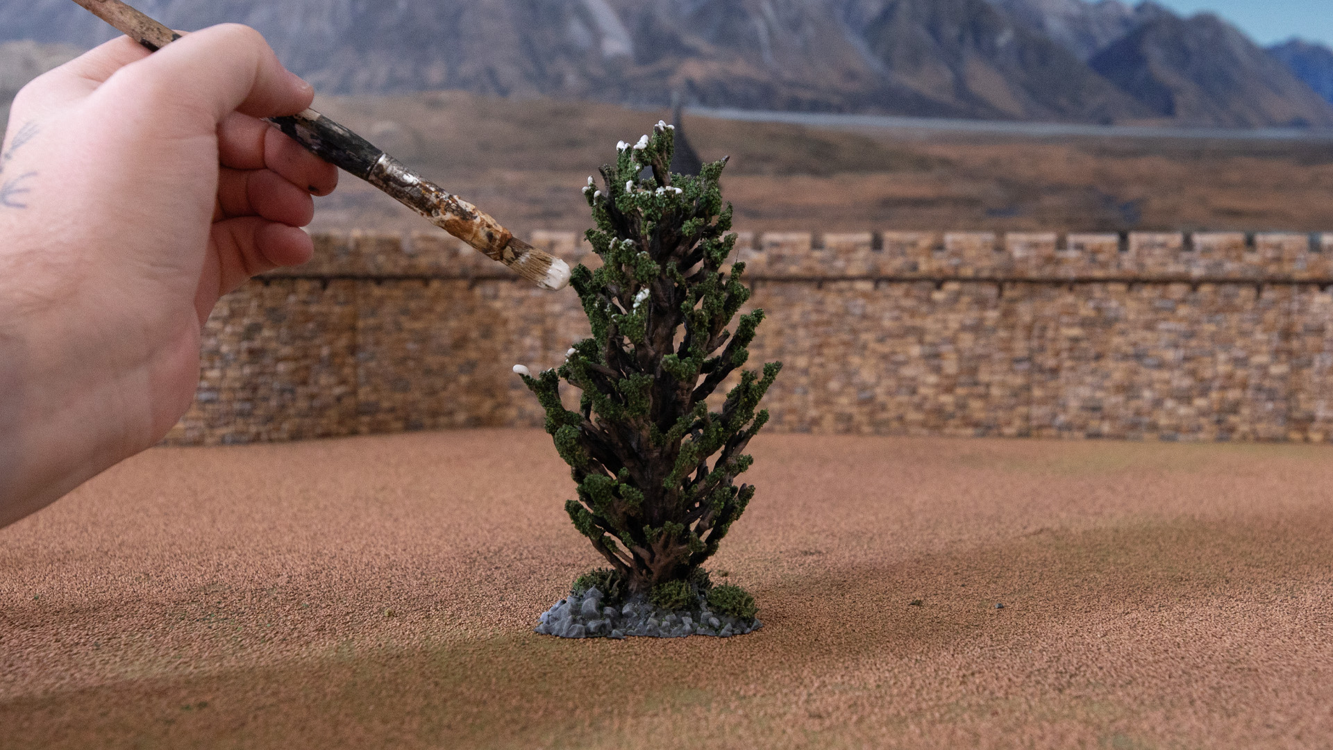 Painting 3D printed Pine Trees - Printable Scenery