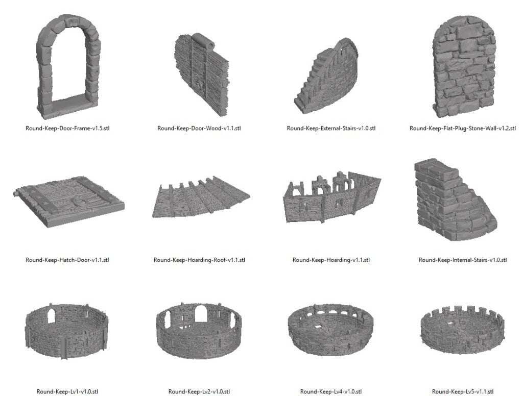 Round Keep - Printable Scenery