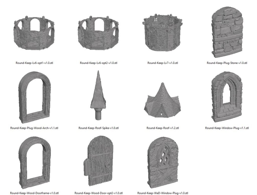 Round Keep - Printable Scenery