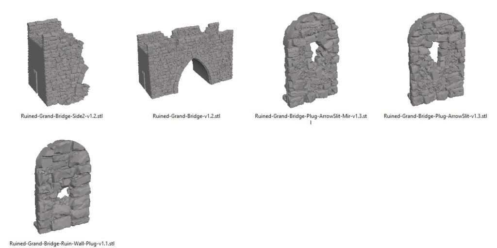 Ruined Grand Bridge - Printable Scenery