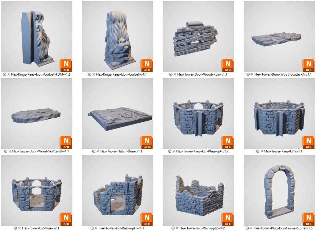 Ruined Kings Keep - Printable Scenery