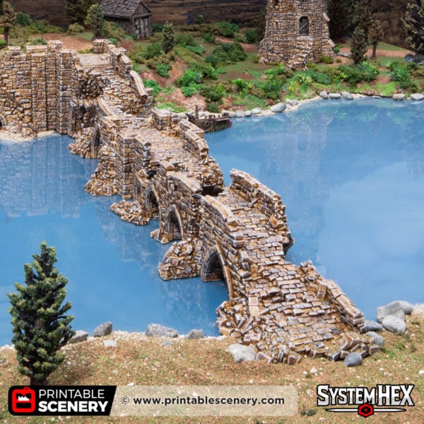 Ruins of Throne and Ash STL Files - www.printablescenery.com