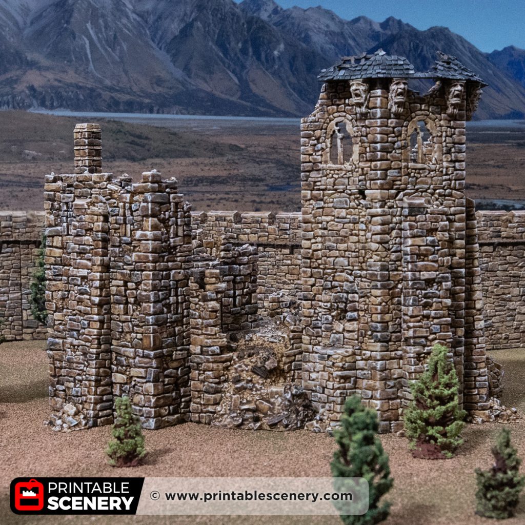 Hex Castle Ruined Queens Quarters - Printable Scenery