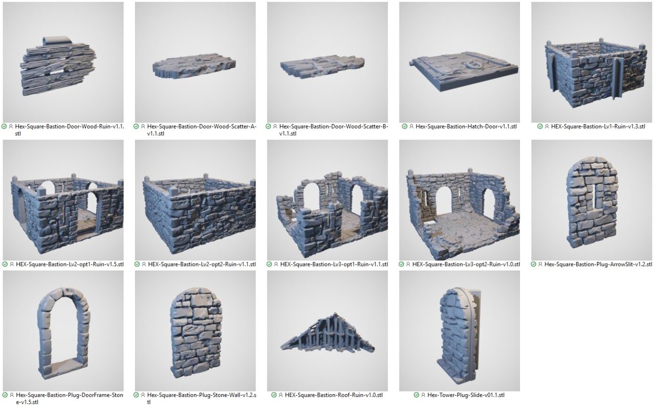 Castle Ruined Barracks - Printable Scenery