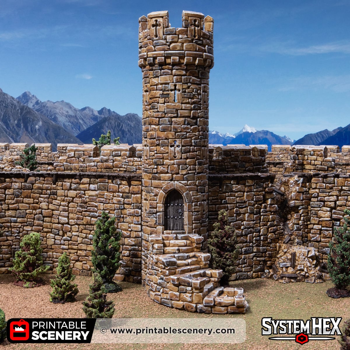 Castles, Keeps & Citadels STL Files - www.printablescenery.com