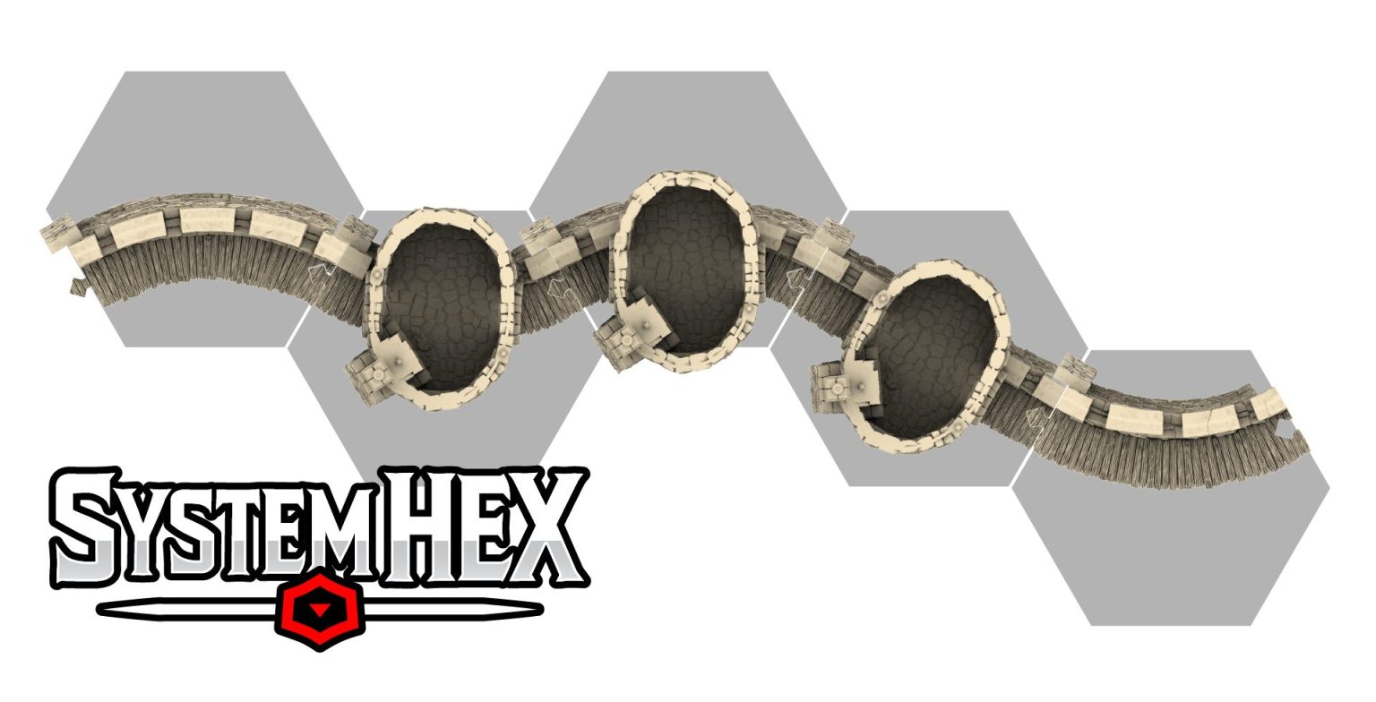 Oval Bastion - Printable Scenery