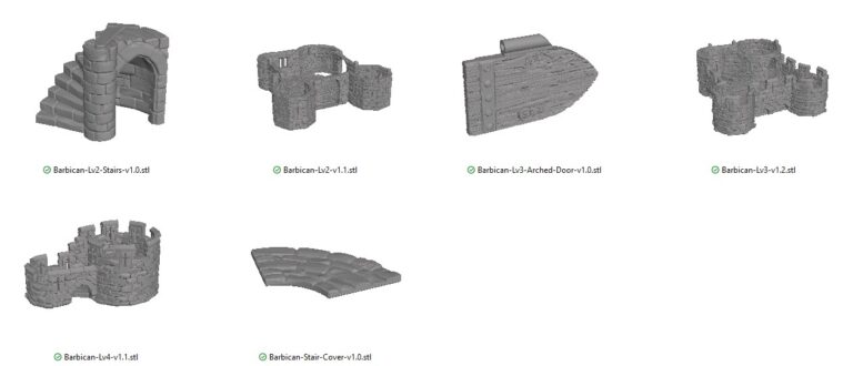 Hex Castle Barbican - Printable Scenery