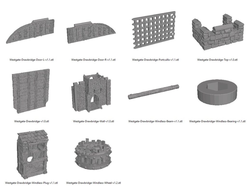 Westgate Drawbridge - Printable Scenery