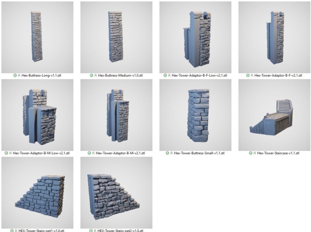 HEX Castle Wattle and Daub Tower - Printable Scenery