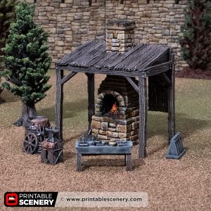 Castle Blacksmith - Printable Scenery