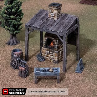 Castle Blacksmith - Printable Scenery