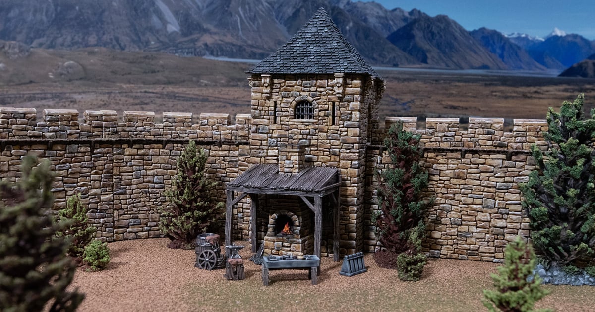 Castle Blacksmith - Printable Scenery