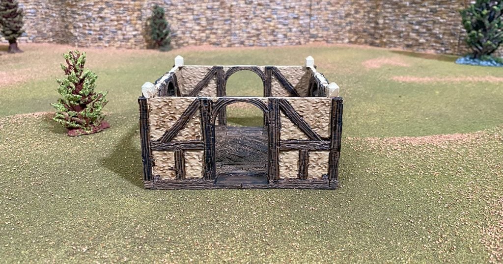 How to paint Wattle & Daub and Roof Tiles - Printable Scenery
