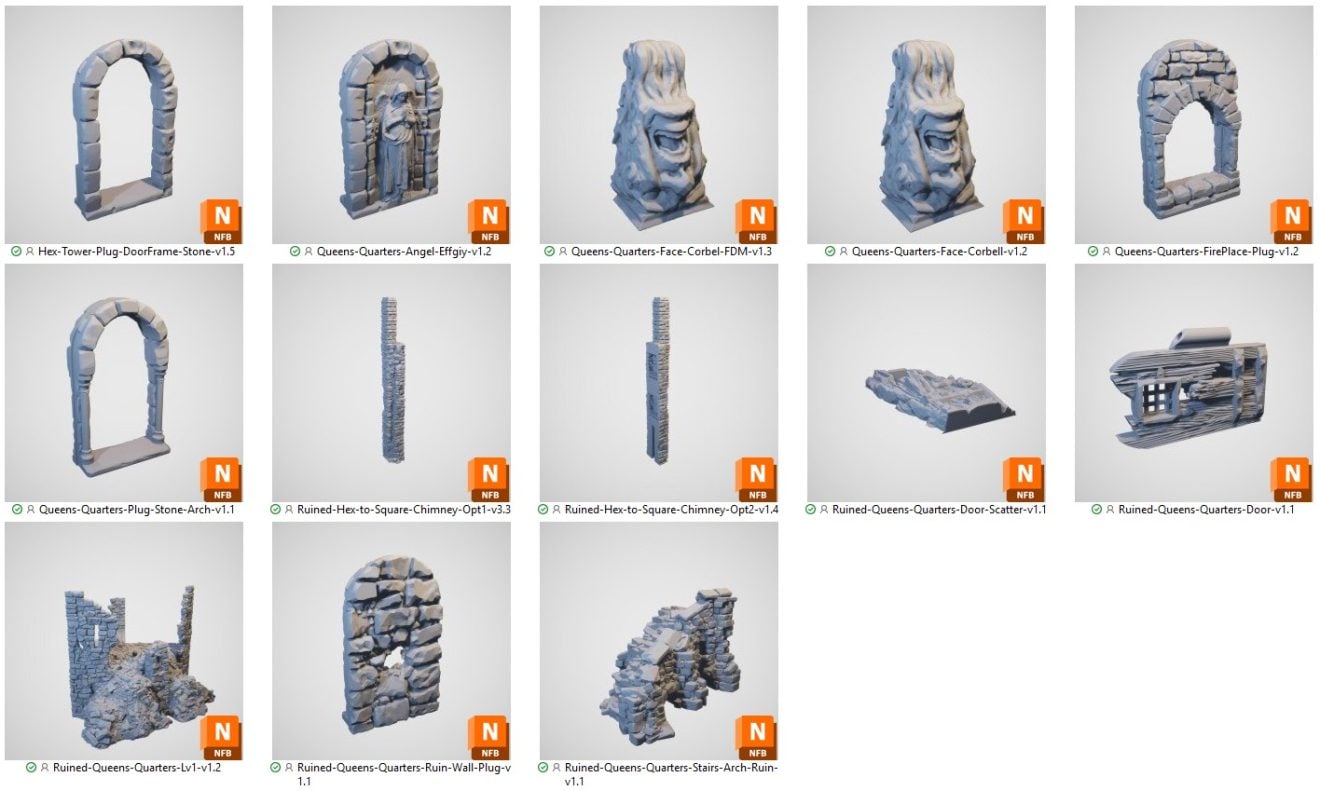 Ruined Queens Quarters - Printable Scenery