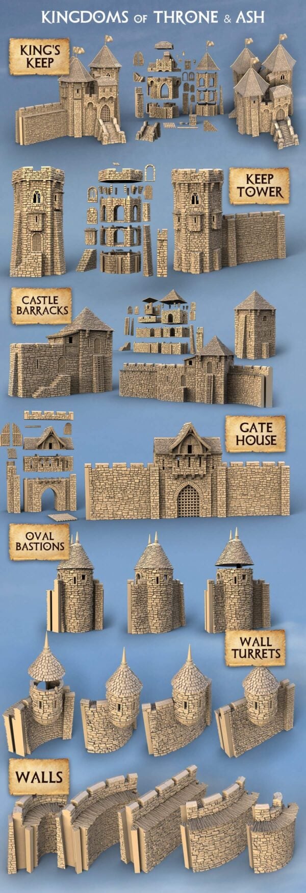 Throne and Ash - Printable Scenery