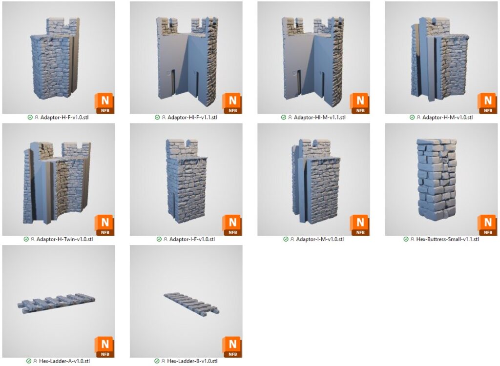 Small Square Bastion - Printable Scenery