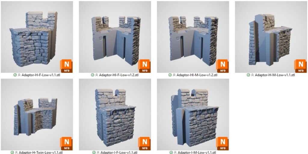 Small Square Bastion - Printable Scenery